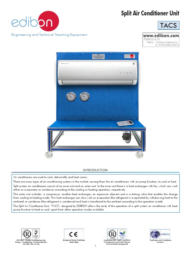 Split Air Conditioner Unit: Engineering and Technical Teaching ...