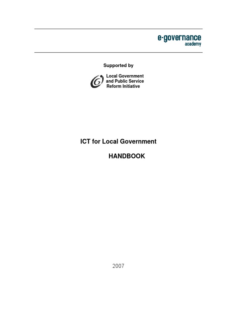 ICT Handbook for Local Government 2007 | PDF | E Government | Governance