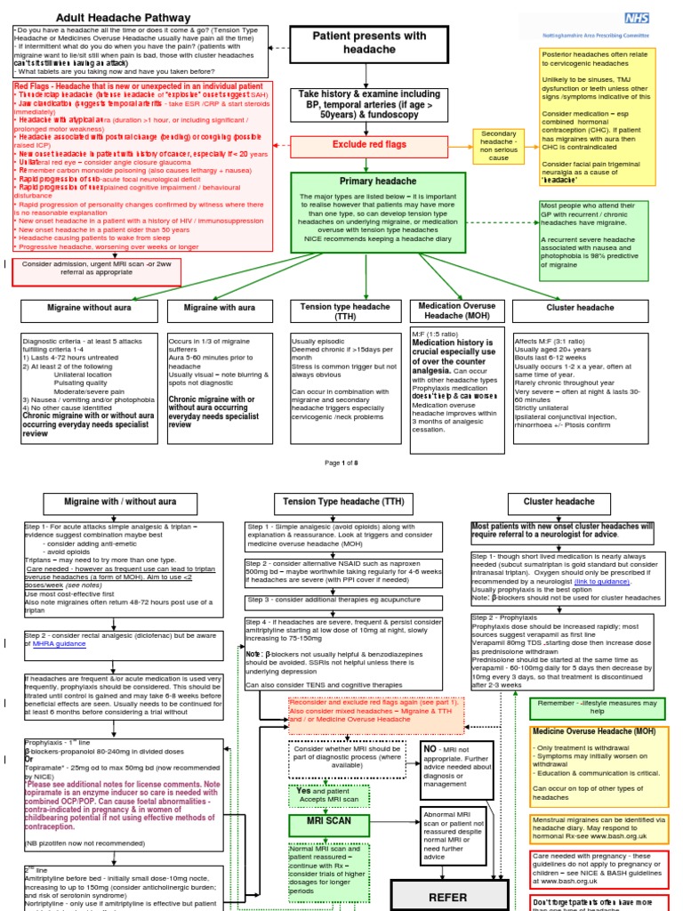 Headache Pathway | PDF | Headache | Migraine