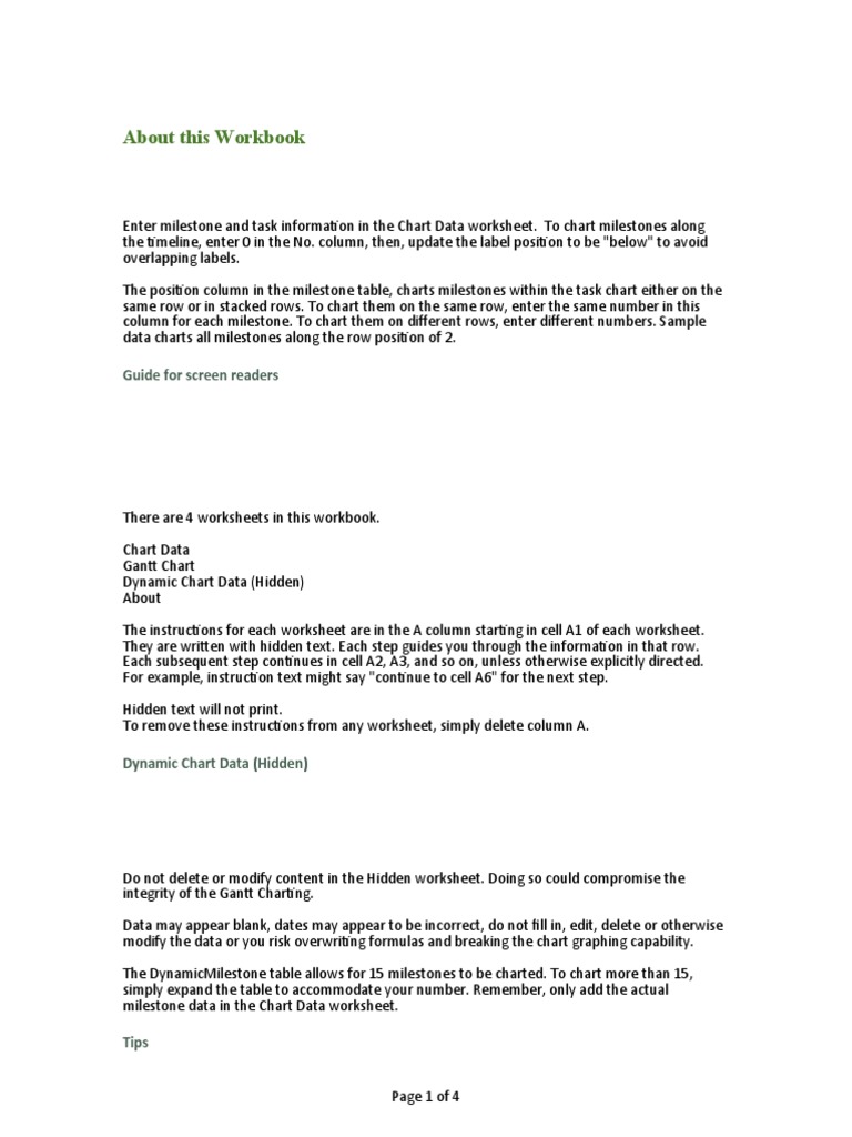 About This Workbook: Guide For Screen Readers | PDF | Worksheet ...