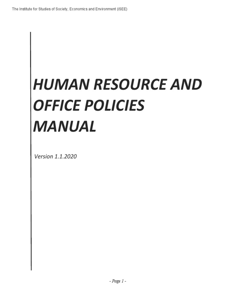 HR 2020 Policies and Procedures Annex 1 | PDF | Sick Leave | Recruitment