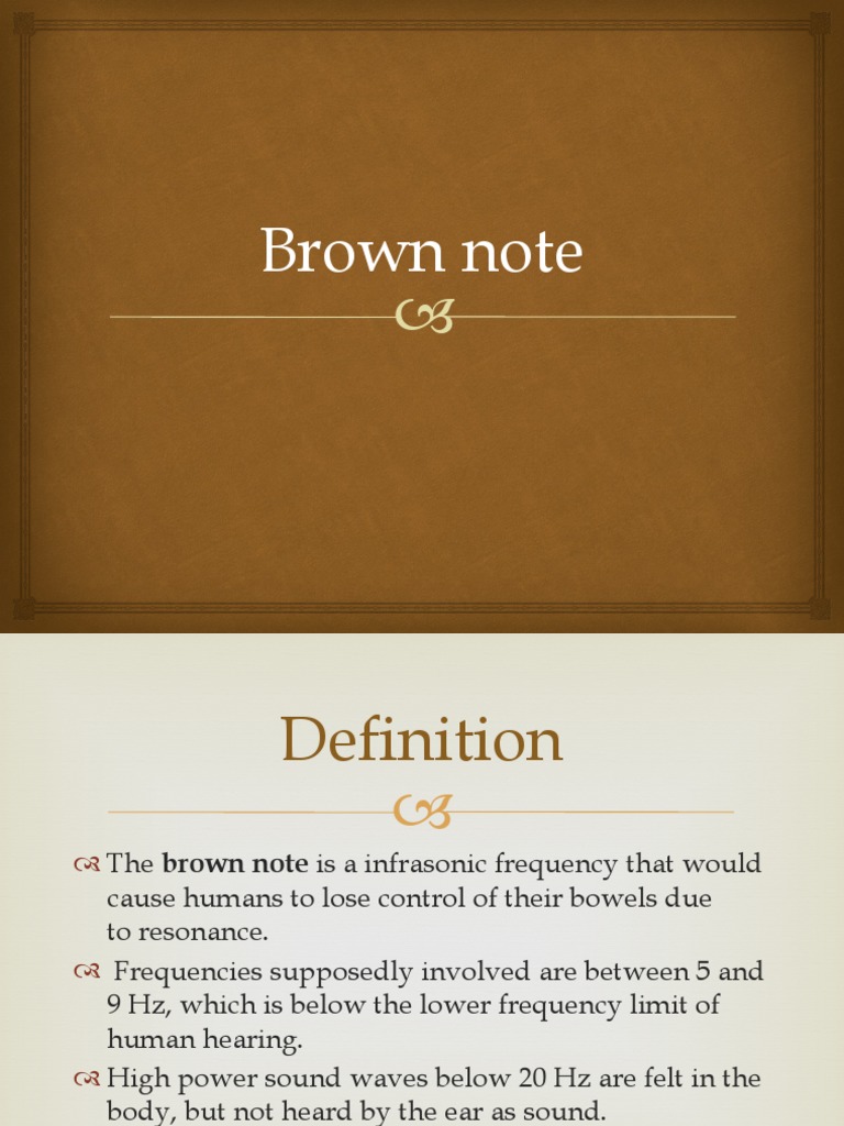 Brown Note | PDF | Frequency | Sound