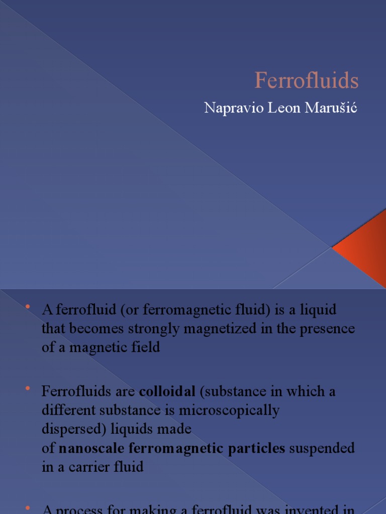 Ferrofluids | PDF | Materials Science | Chemistry