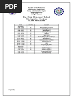 Class Program Kinder Sy.2022 2023 | PDF | Educational Institutions ...