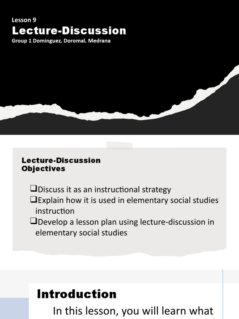 Group 1 Lesson 9 Lecture Discussion | PDF | Reading Comprehension ...