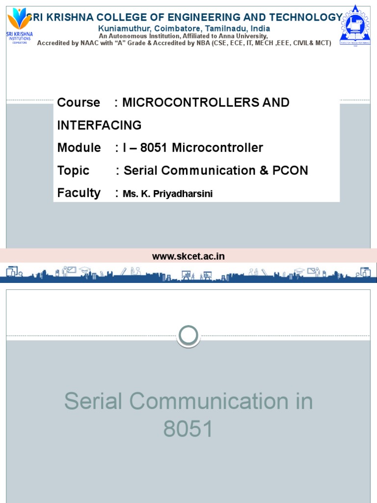 An Overview of Serial Communication in the 8051 Microcontroller with a ...