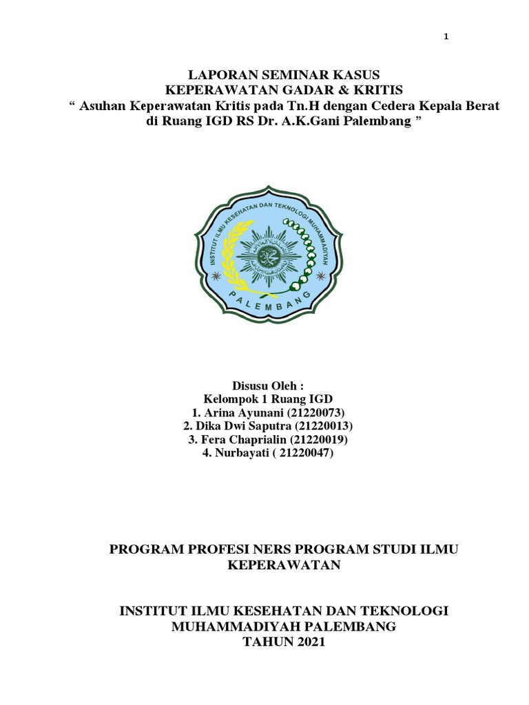 Asuhan Keperawatan Kritis Cedera Kepala | PDF | Sains & Matematika