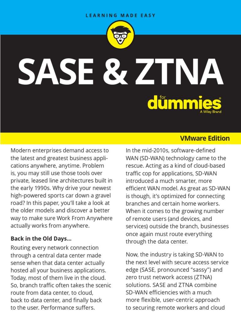 SD-WAN - Sase + ZTNA For Dummies | PDF | Cloud Computing | Virtual Private Network