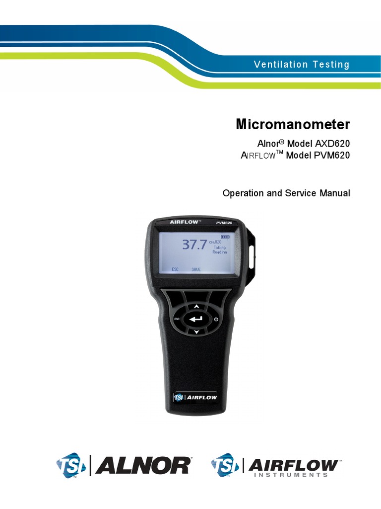Micromanometer: Ventilation Testing | PDF | Calibration | Menu (Computing)