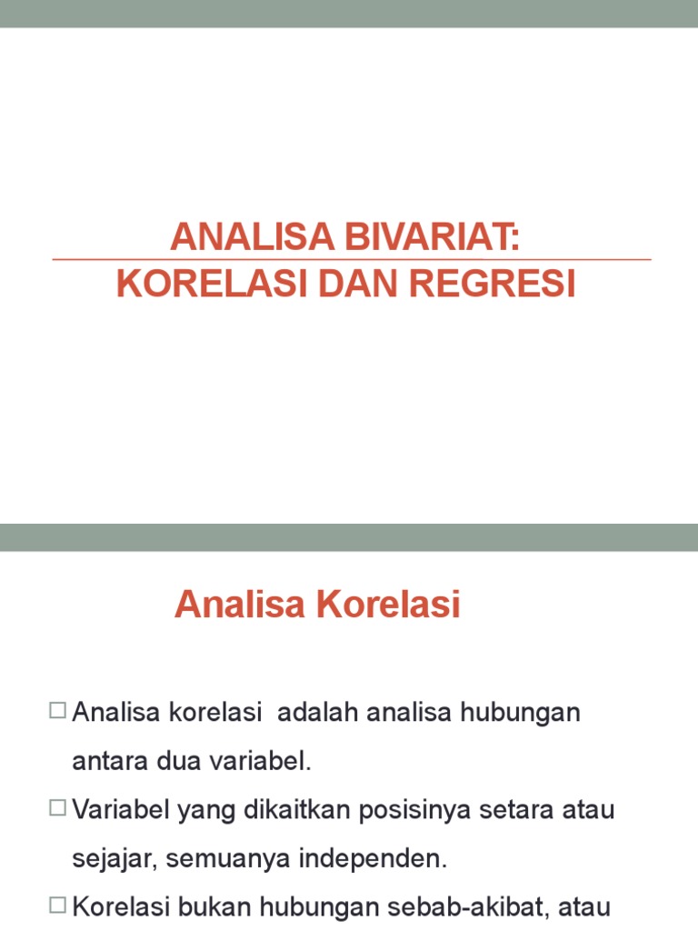 14.analisis-Bivariat Dan Uji Perbedaan-1 | PDF
