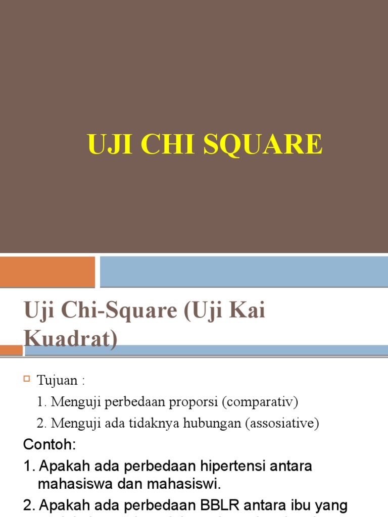 Uji Chi Square | PDF