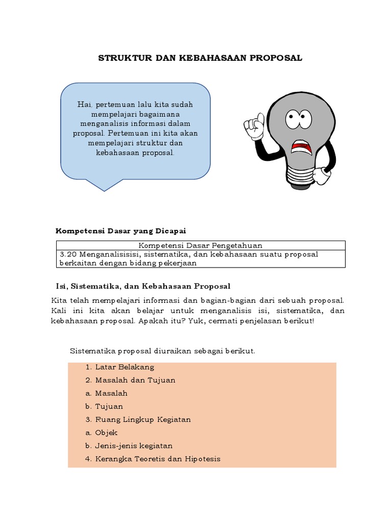 Struktur Dan Kebahasaan Proposal | PDF