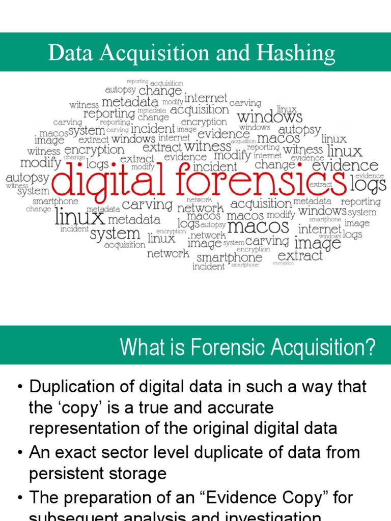 Digital Forensics (Data Acquisition and Hashing) | PDF | Computer File | Computer Forensics