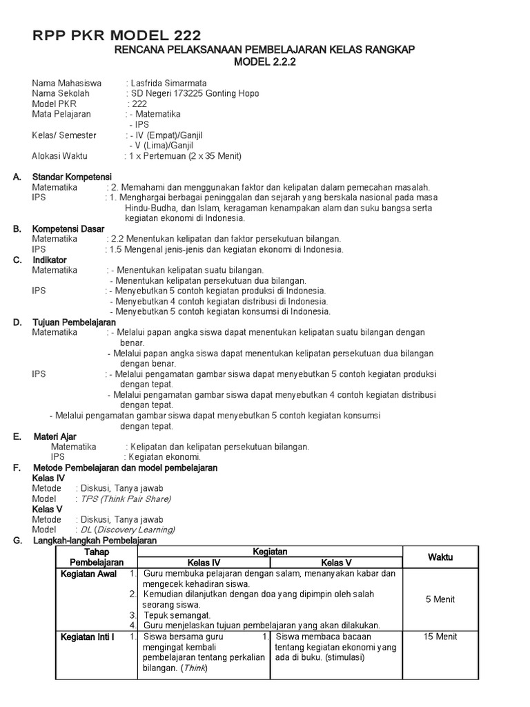 RPP PKR Model 222 | PDF