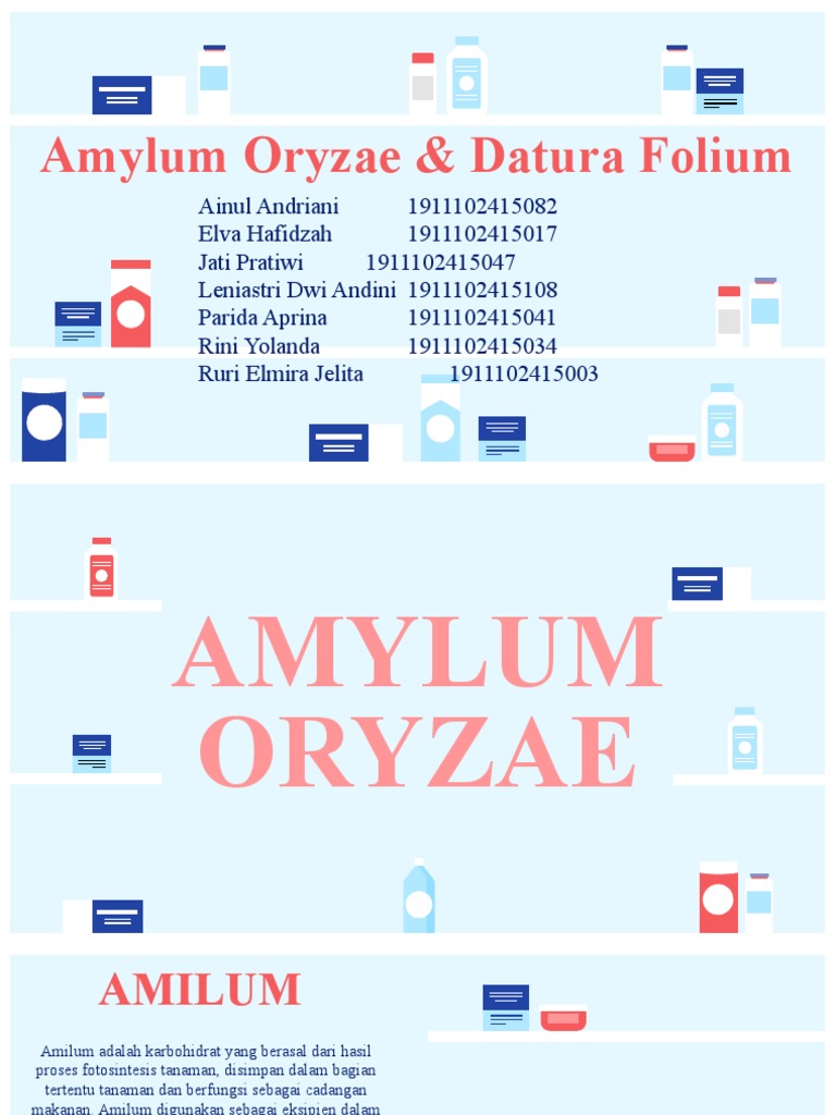 Amylum Oryzae Dan Datura Folium | PDF