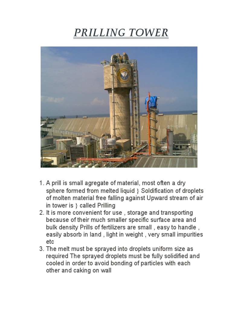 PRILLING TOWER PROCESS | PDF | Mechanical Engineering | Physical Sciences