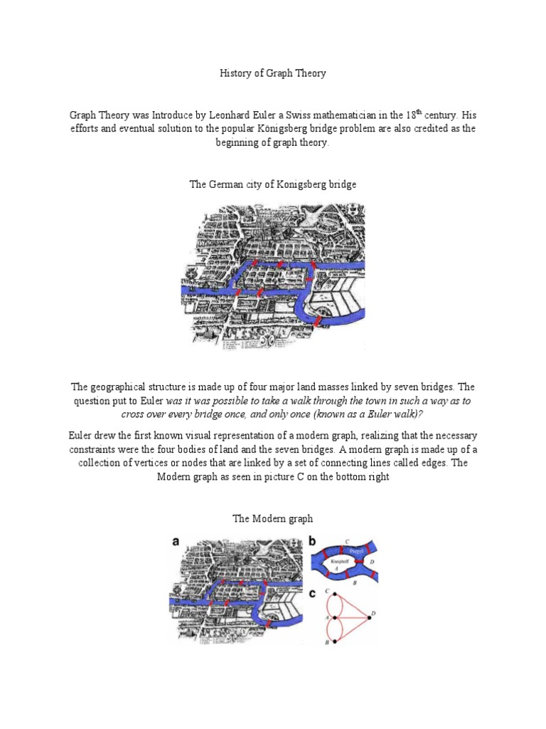 Cross Over Every Bridge Once, and Only Once (Known As A Euler Walk) ? | PDF