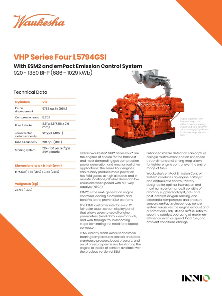 VHP Series Four L5794Gsi: With Esm2 and Empact Emission Control System | PDF | Engines | Exhaust Gas