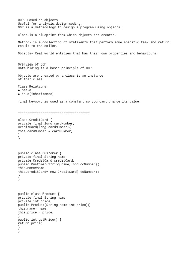 Oopswithjava | PDF | Computers