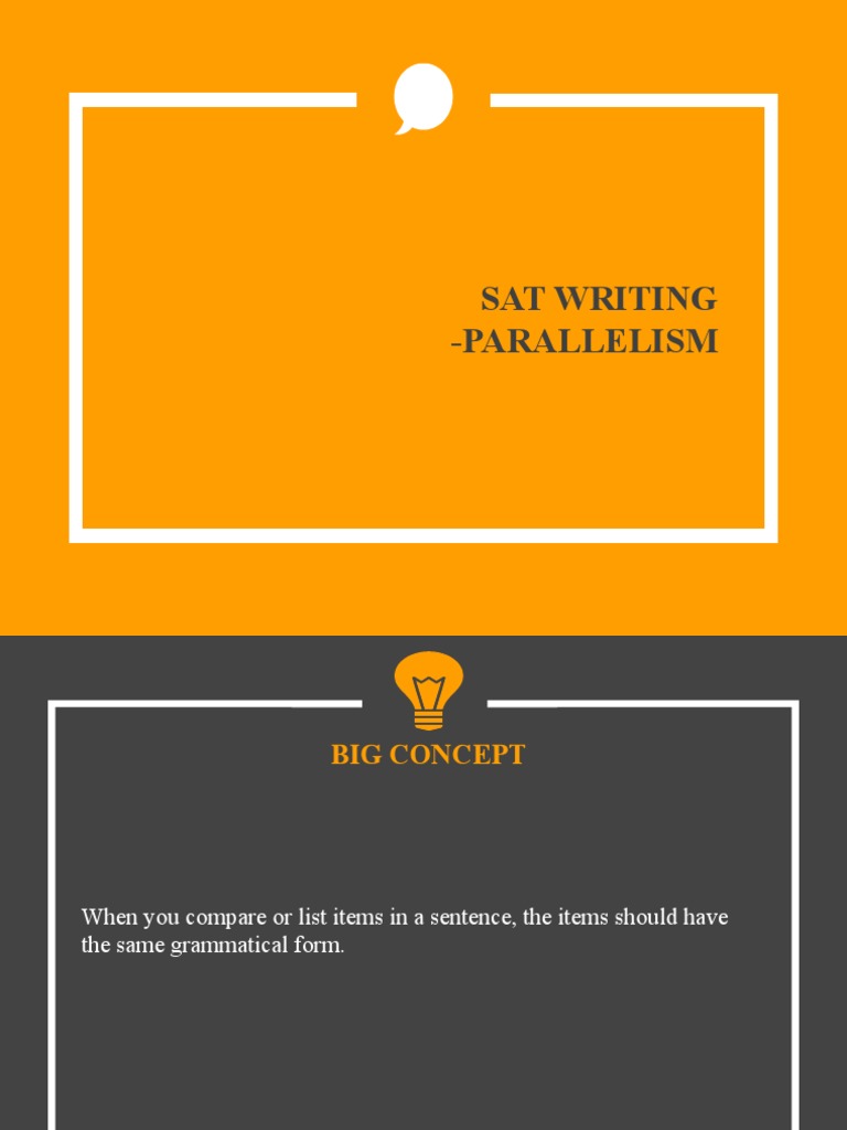 SAT Writing - Parallelism | PDF | Chronic Fatigue Syndrome | Cognitive ...