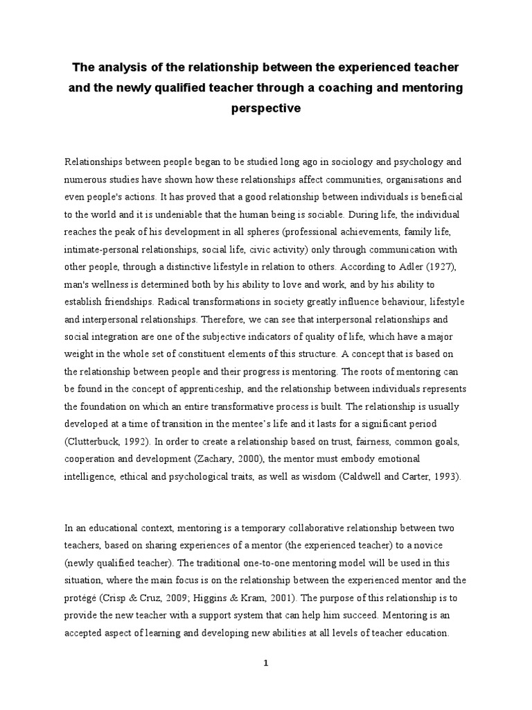 Essay Coaching and Mentoring | PDF | Mentorship | Teachers