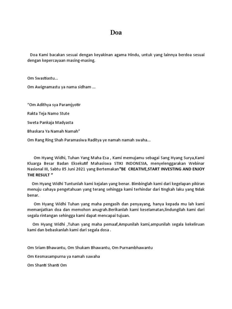 Teks Doa | PDF | Pengembangan Diri | Agama & Spiritualitas