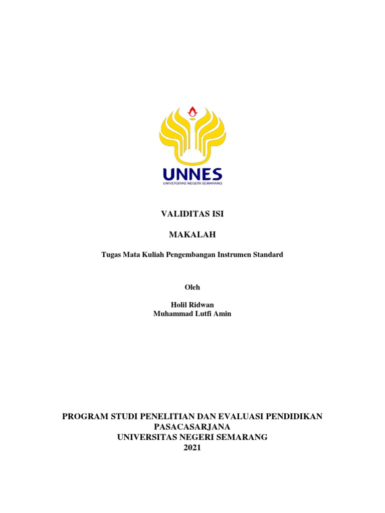 Validitas Isi | PDF