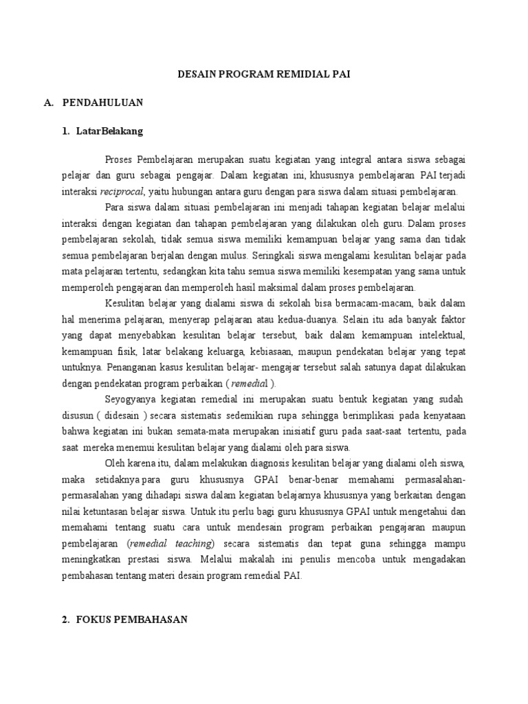 Pppai Makalah Remedial | PDF