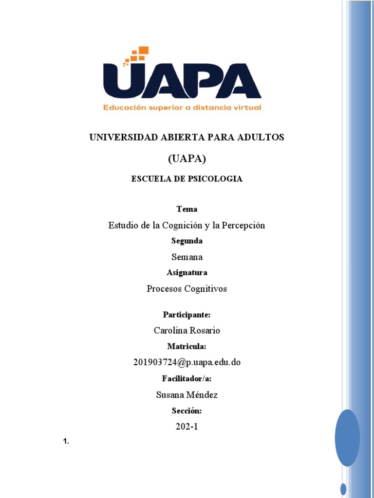 Tarea 3 Procesos Cognitivos | Download grátis PDF | Atención | Memoria Tarea 3 Procesos Cognitivos | Download grátis PDF | Atención | Memoria