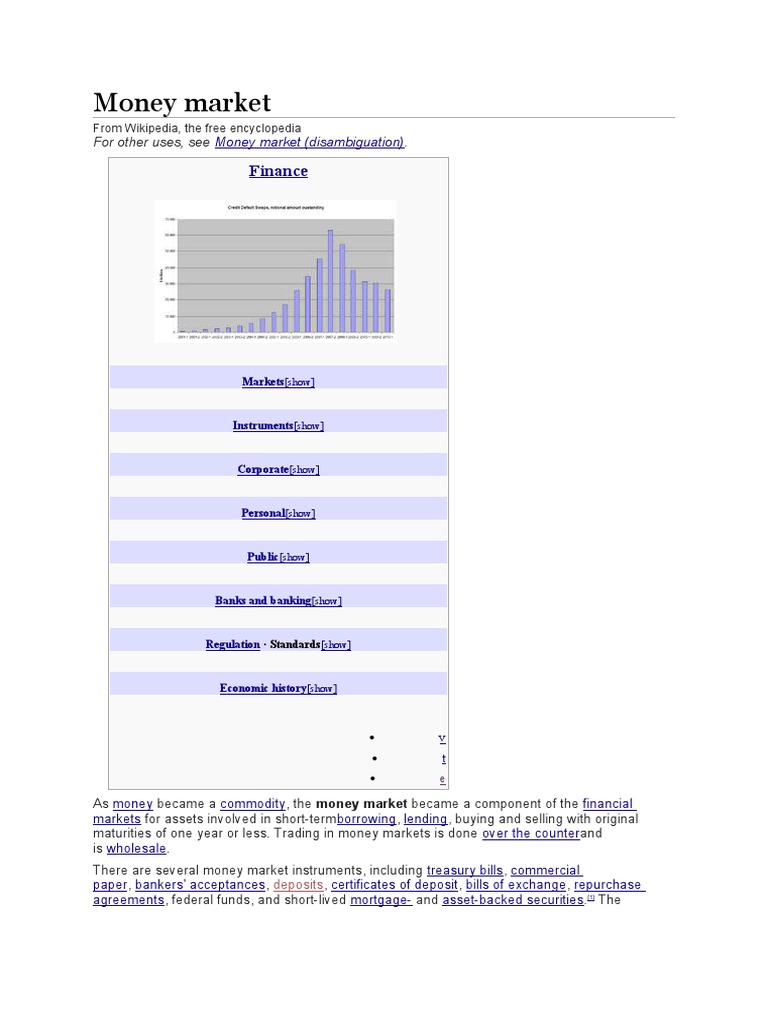 Money Market | PDF | Money Market | Financial Markets