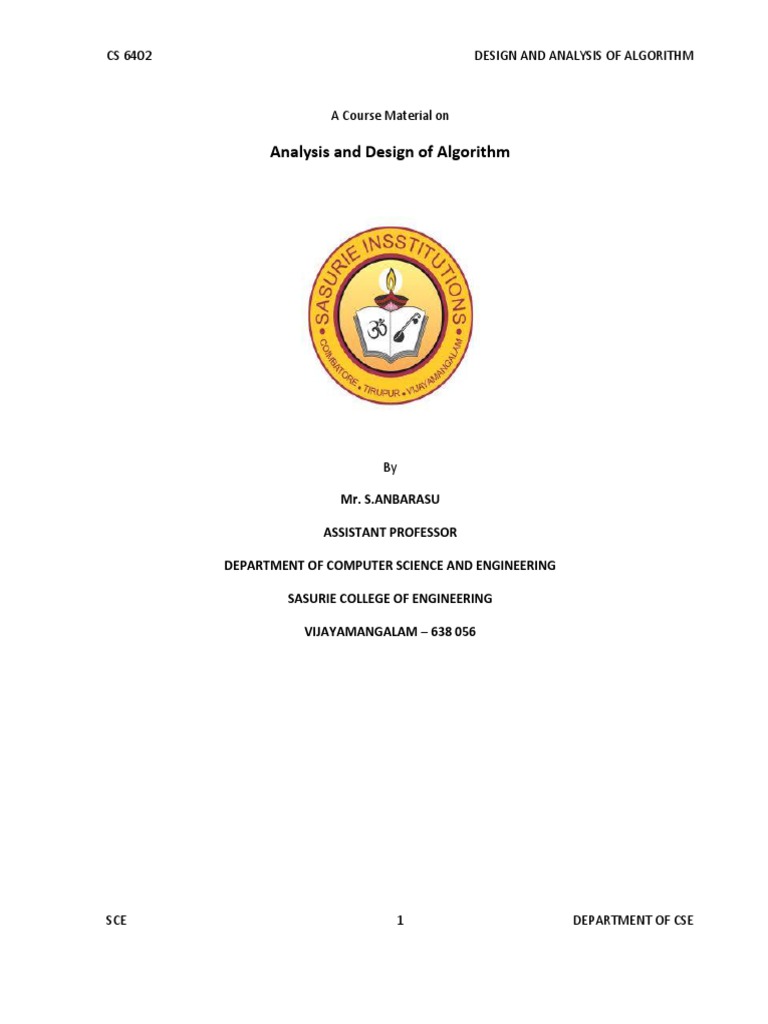 Daa Notes Pdf Recurrence Relation Time Complexity