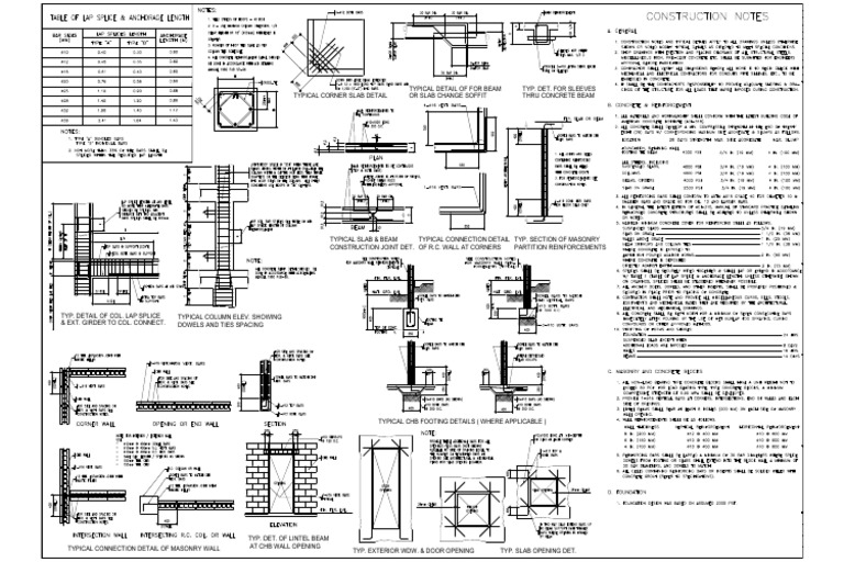 Typical Structural Detail Guide | PDF