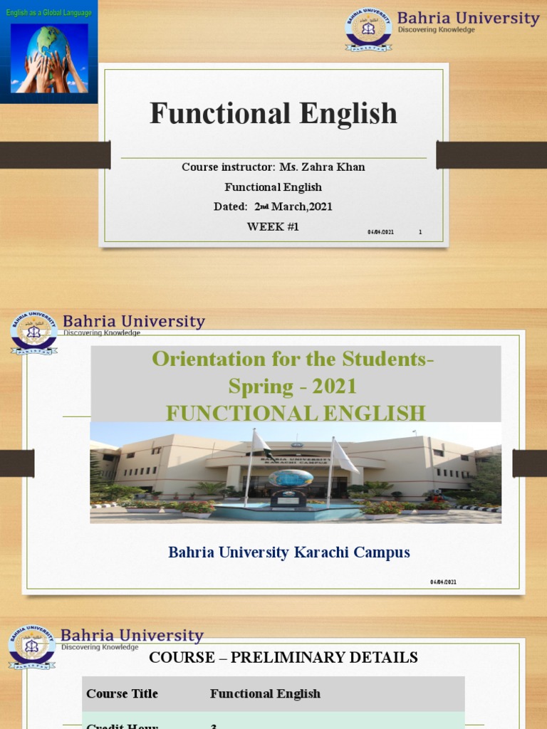 Functional English Orientation 2nd March 2021 04032021 094249am | PDF ...