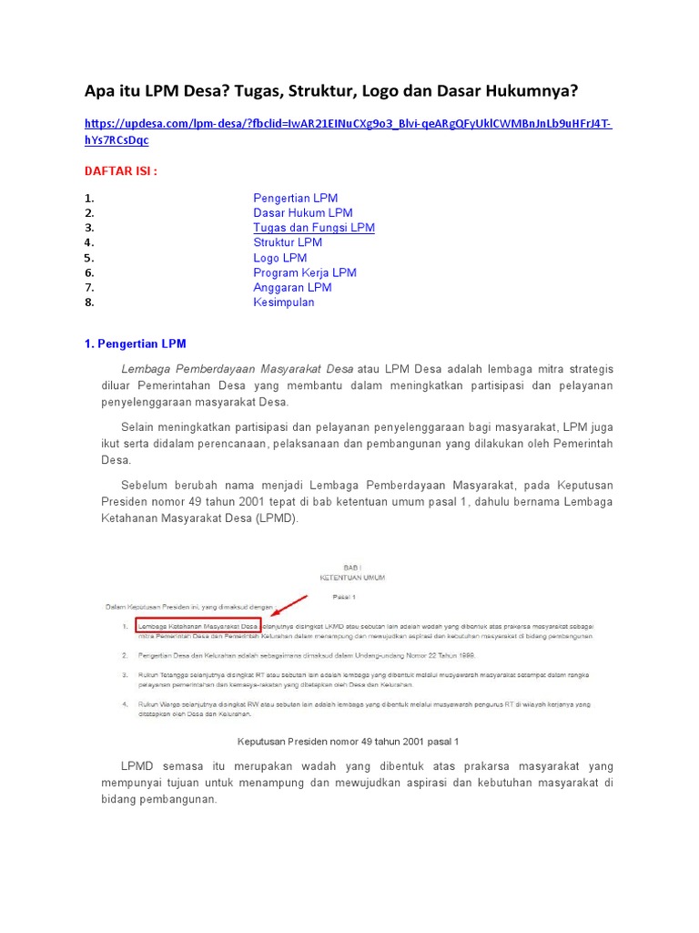 Apa Itu LPM Desa | PDF | Ilmu Sosial