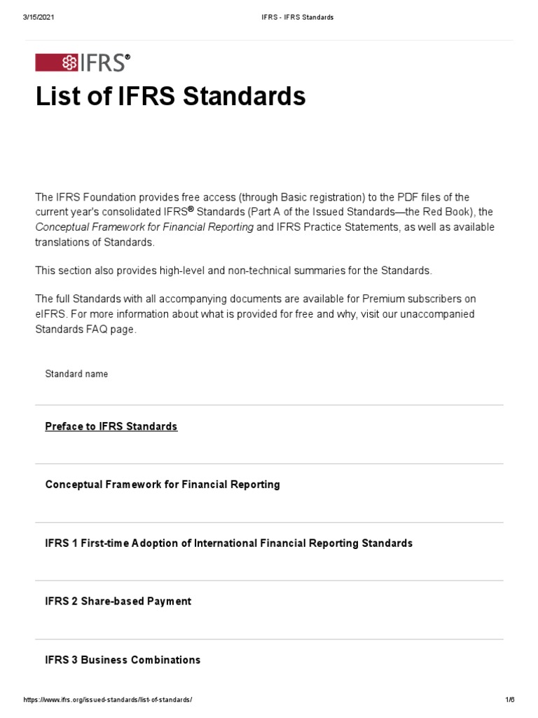 Ifrs - Ifrs Standards | PDF | International Financial Reporting ...