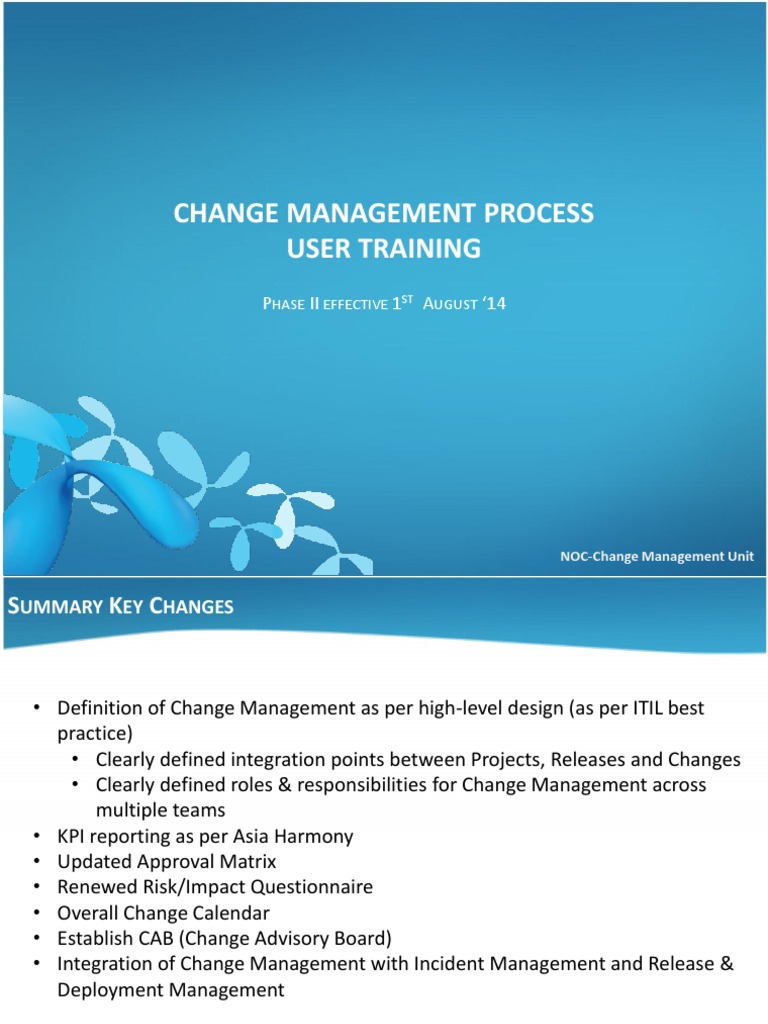 Change Management Process Guide | PDF | Change Management | Design