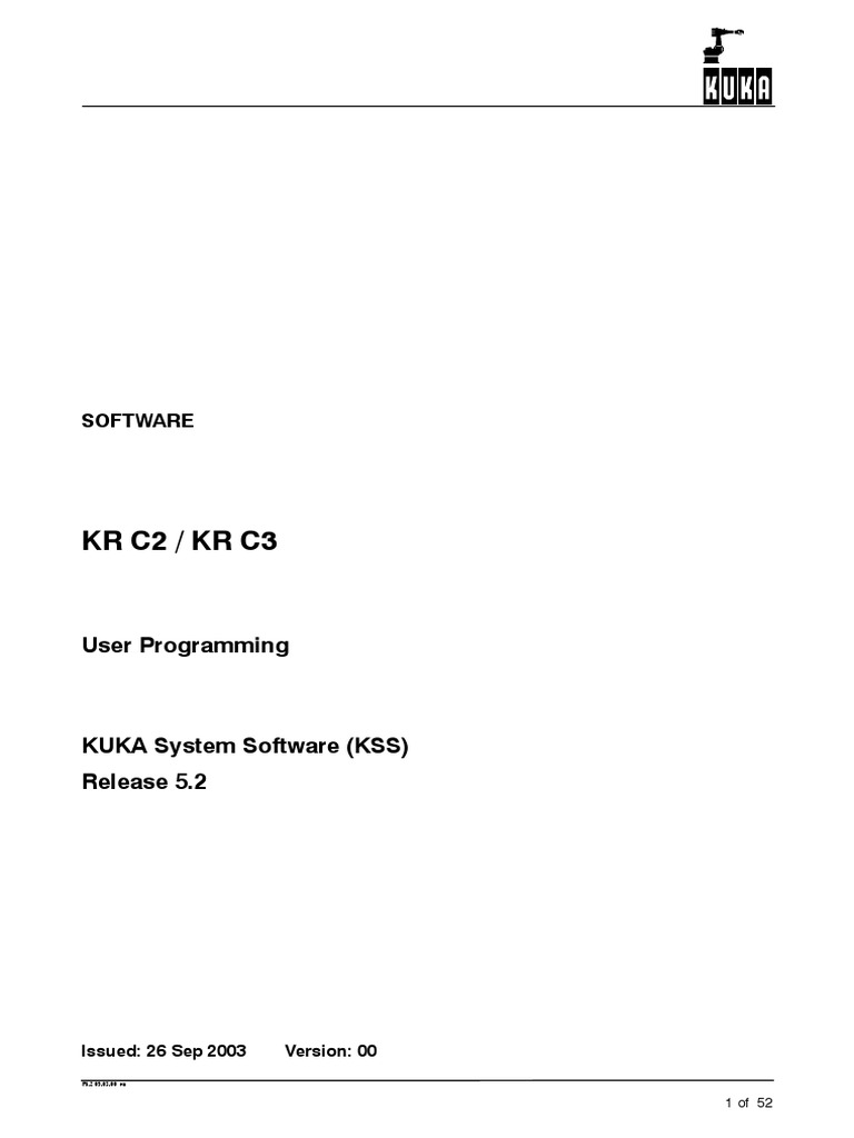 KR C2 / KR C3: User Programming | PDF | Computer File | Computer Program