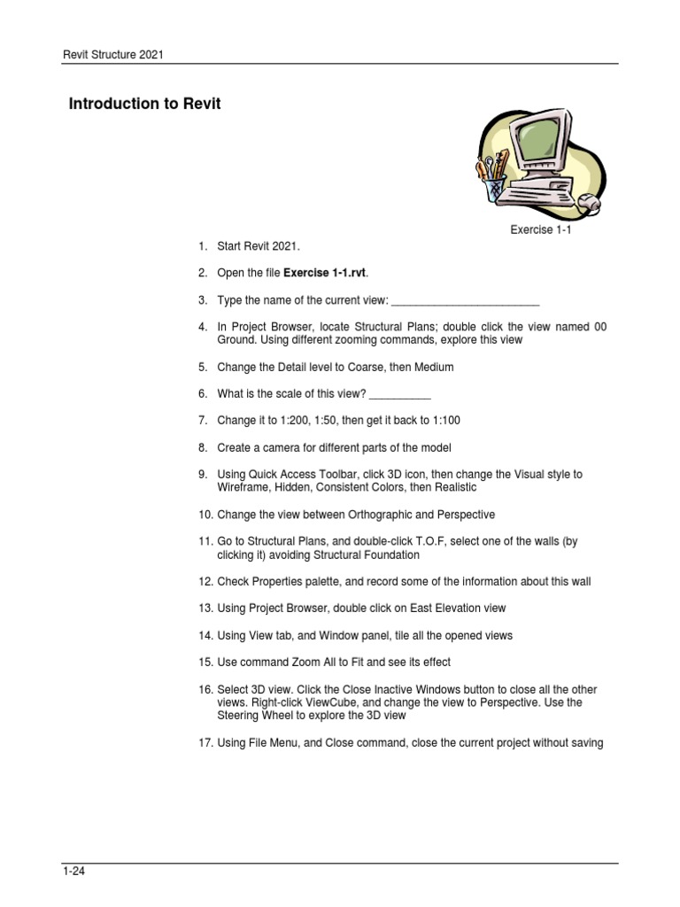 Revit 2021: Structural Plans Exercise Guide | PDF