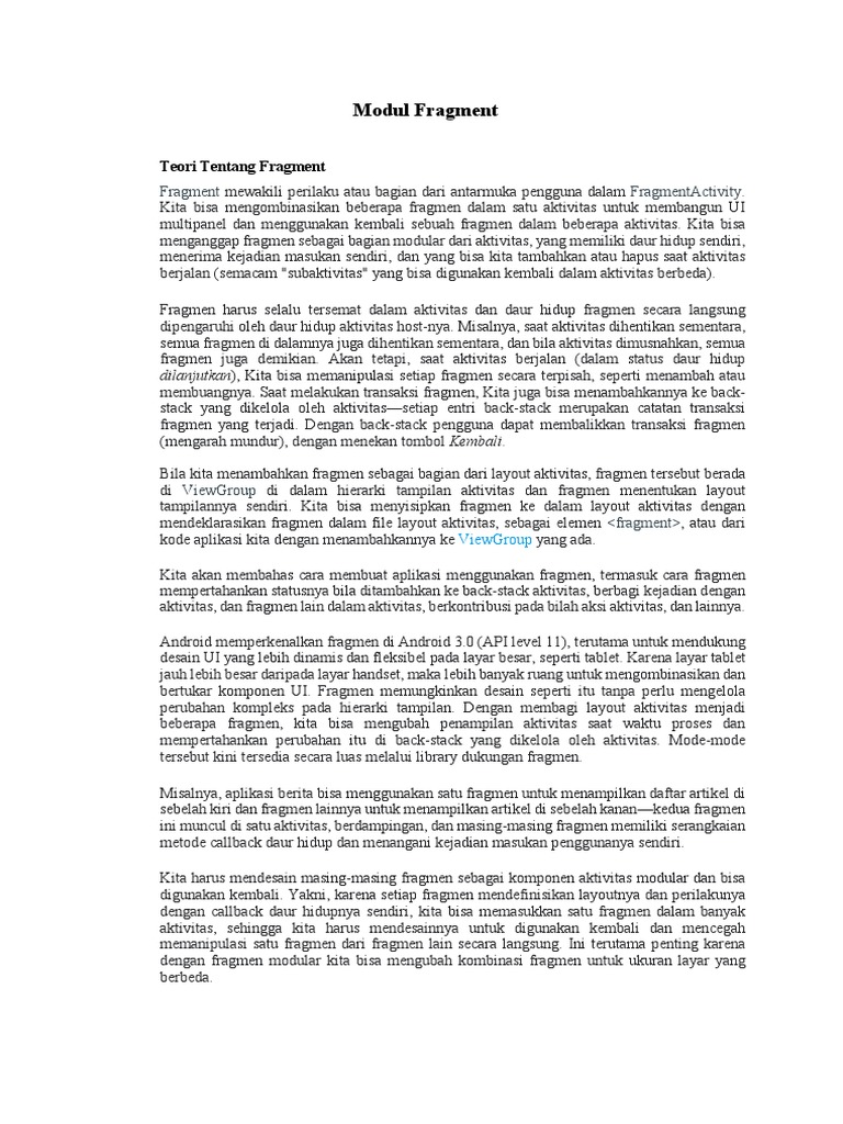 Modul Fragment | PDF