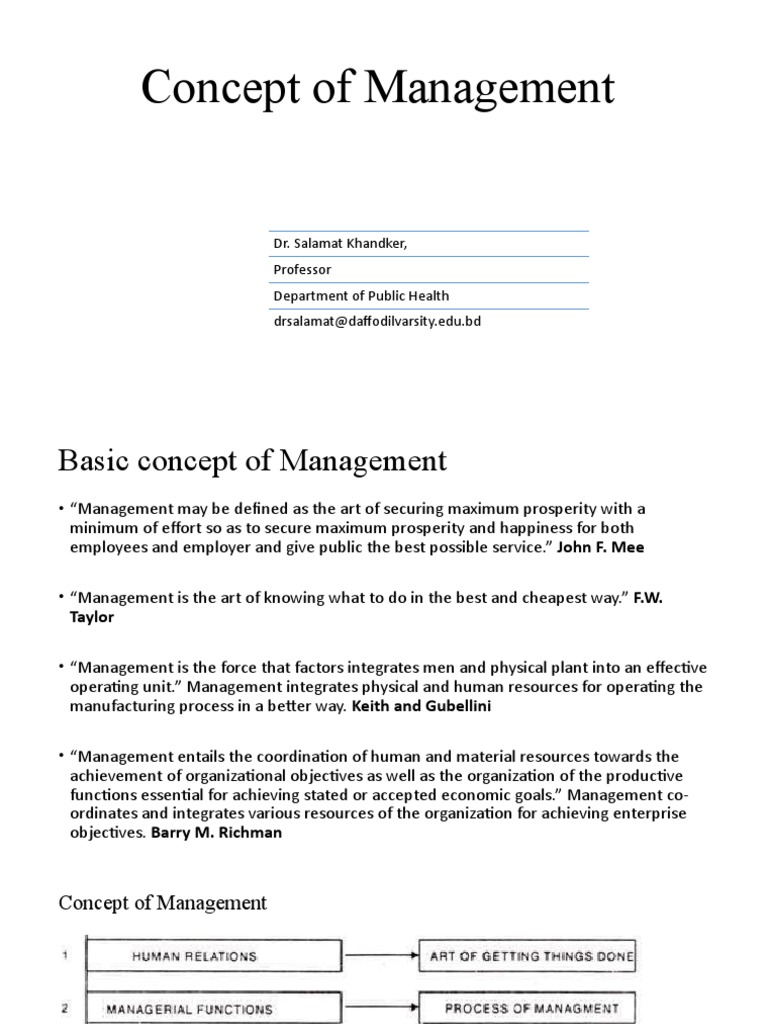 Understanding Management Concepts and Objectives | PDF | Resource ...