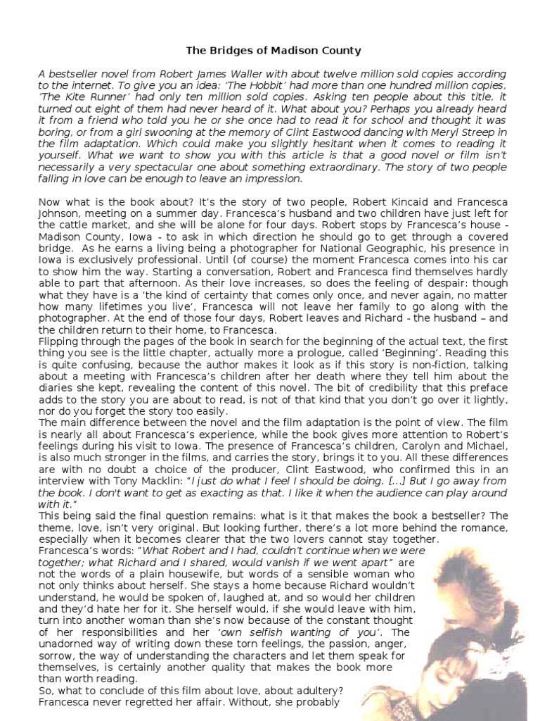 The Bridges of Madison County | PDF | Books