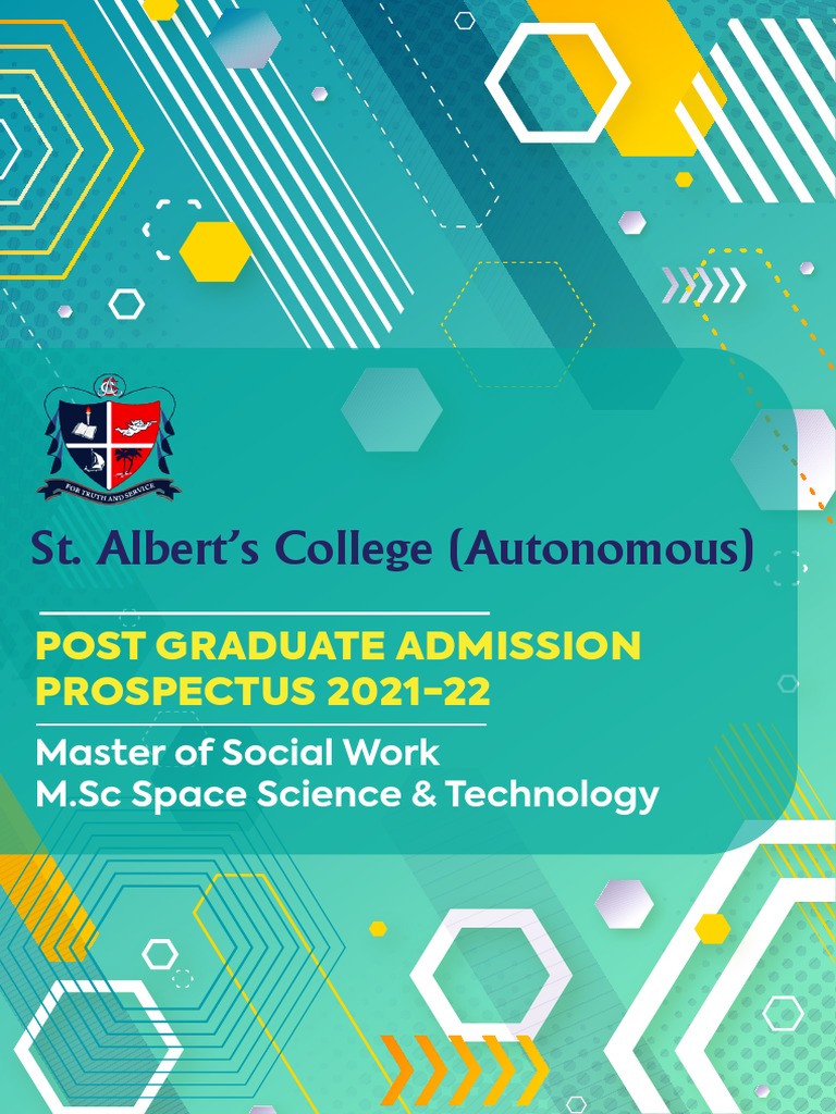 MSW and MSC Space Science Prospectus 2021 ST Alberts College #MSW #Space Science # Kochi #Kerala ...