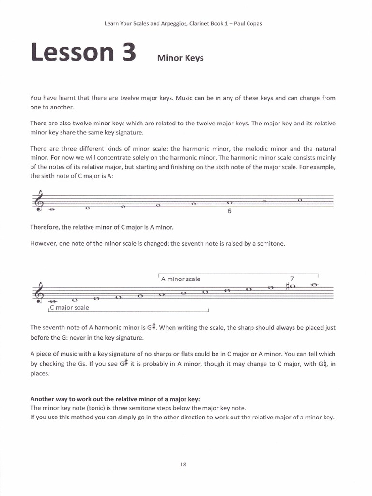 A Minor Scales and Arpeggios Guide | PDF | Scale (Music) | Minor Scale