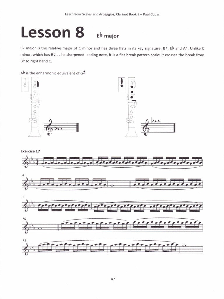 Learn Your Scales and Arpeggios Clarinet Book 2 Sample Pages | PDF ...