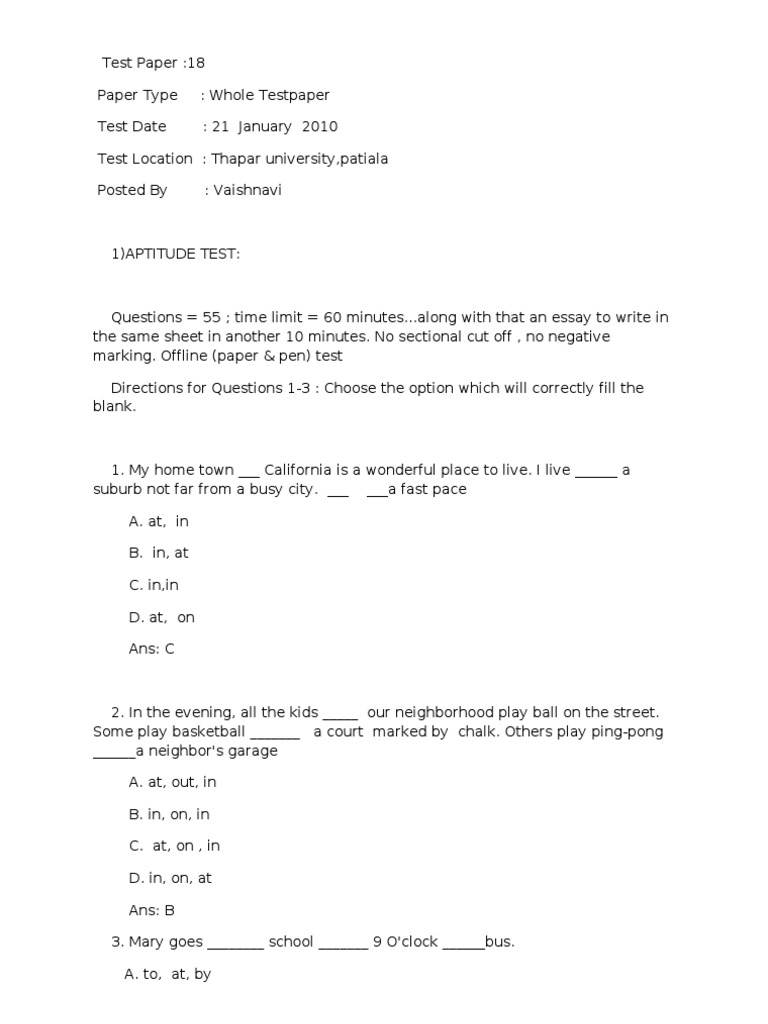 Accenture Test Paper | PDF | Water Vapor | Global Warming