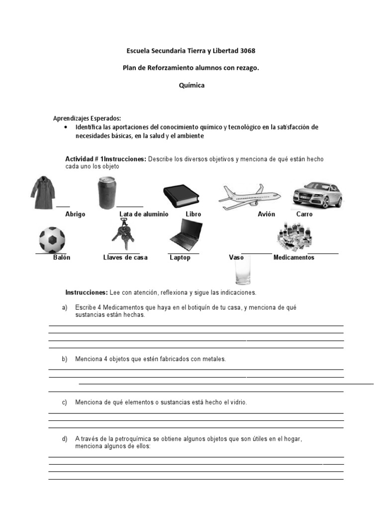 Plan Reforzamiento Quimica | PDF | Protón | Átomos