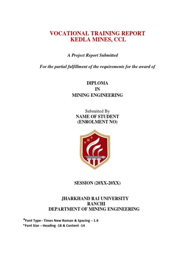 Training Format Diploma In Mining Pdf Coal Mining Mining