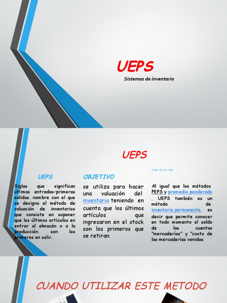 Método UEPS en Valuación de Inventarios | PDF | Inventario | Precios