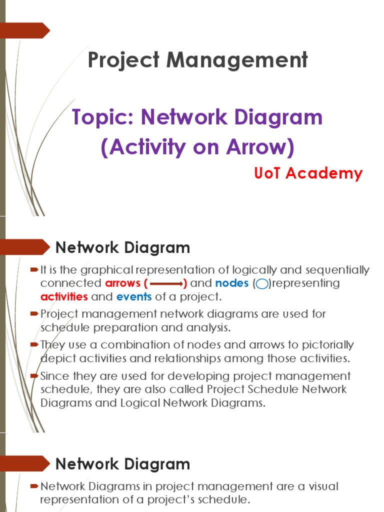 Project Management: Topic: Network Diagram (Activity On Arrow ...