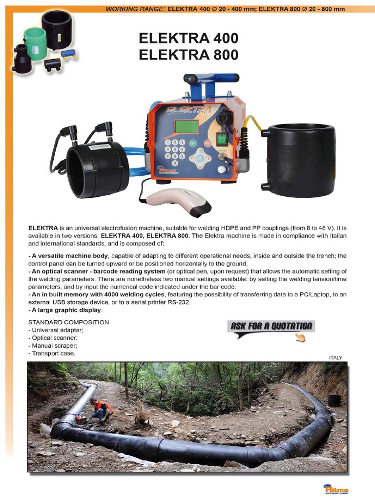 Elektra 400 Electrofusion Machine | PDF